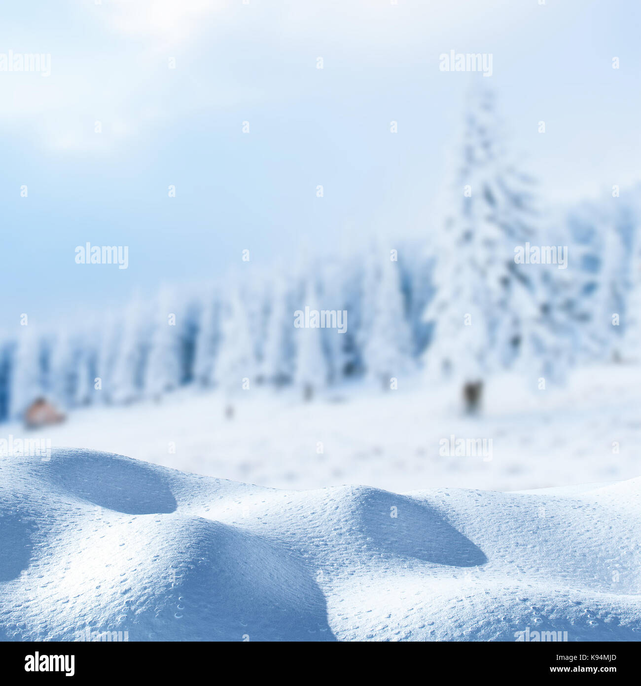 Snowdrift landscape majestic mountains in winter. Magical winter snow ...