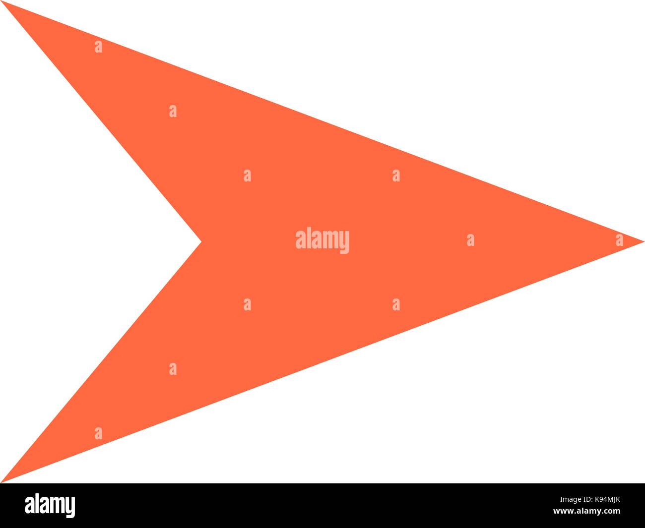 Arrow sign direction icon navigation button pointer pictogram. Quick and easy recolorable shape ...