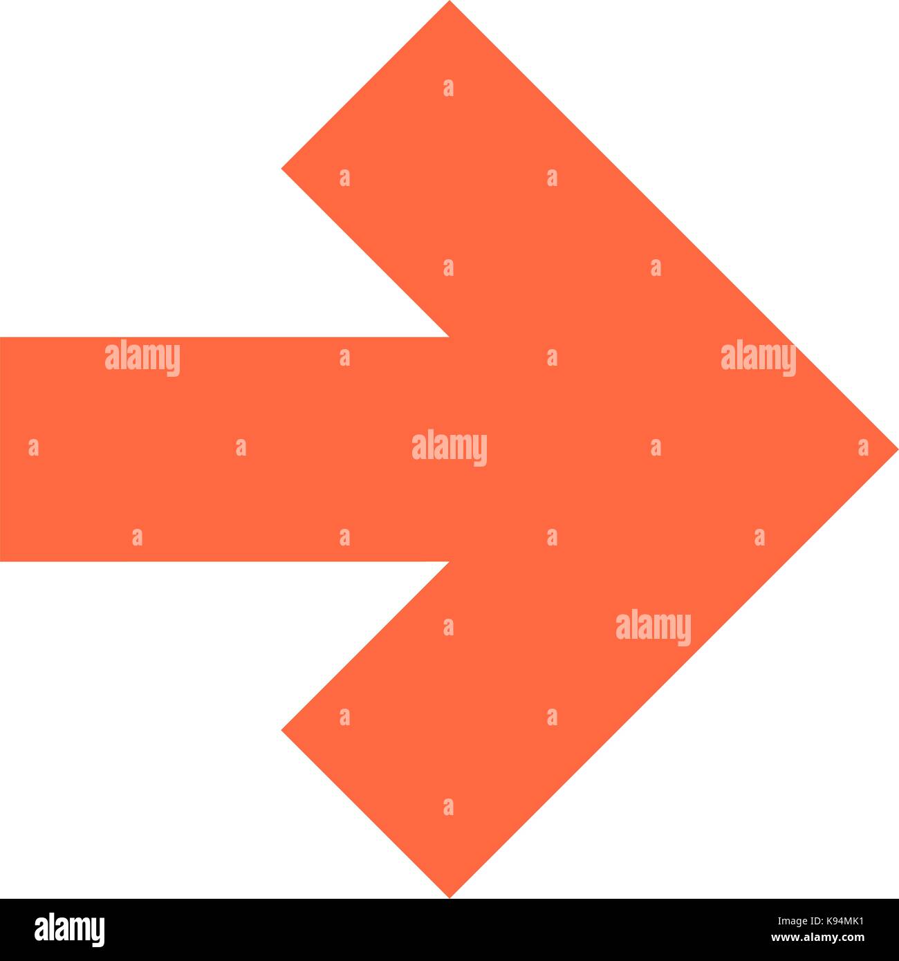 Arrow sign direction icon navigation button pointer pictogram. Quick and easy recolorable shape ...