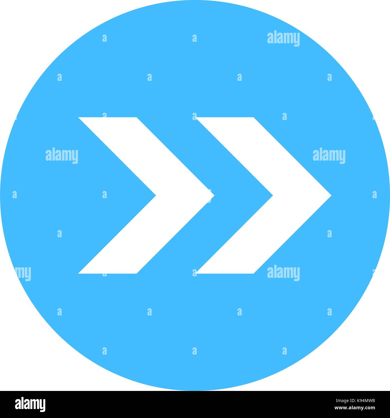 Arrow sign direction icon circle button in circular shape. Quick and ...