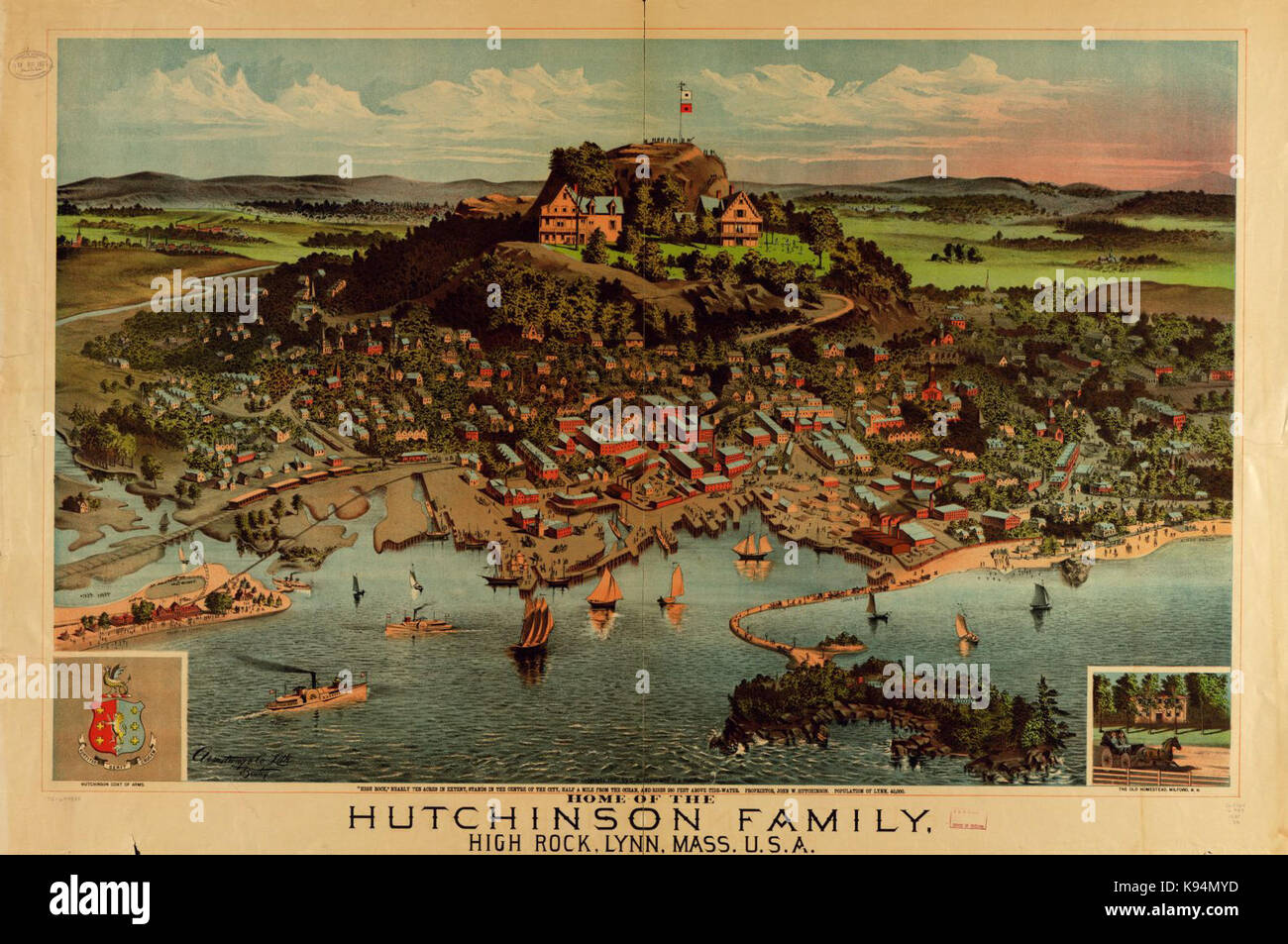 Lynn Historical Aerial Stock Photo - Alamy