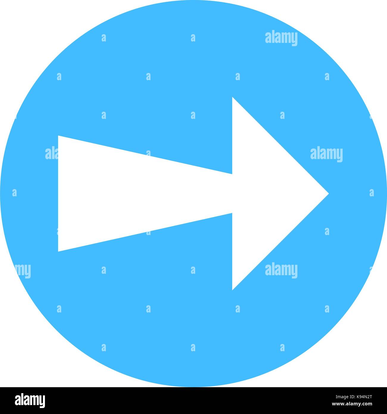 Arrow sign direction icon circle button in circular shape. Quick and ...