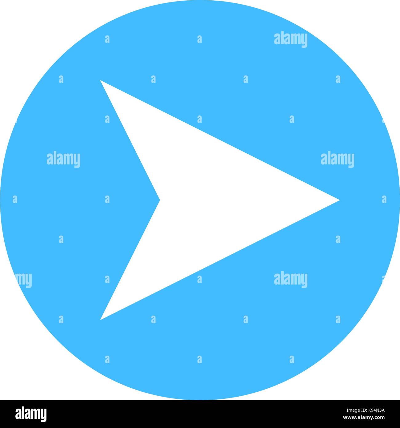 Arrow sign direction icon circle button in circular shape. Quick and ...