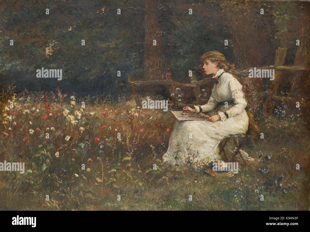 Linnie Watt, 1877 A student of nature Stock Photo - Alamy