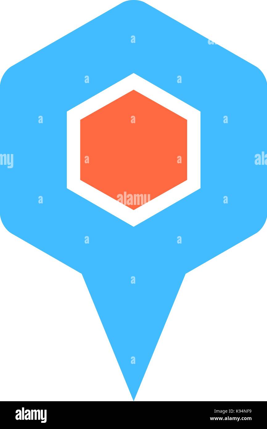 Quick and easy recolorable hexagon shape isolated from background. Flat ...