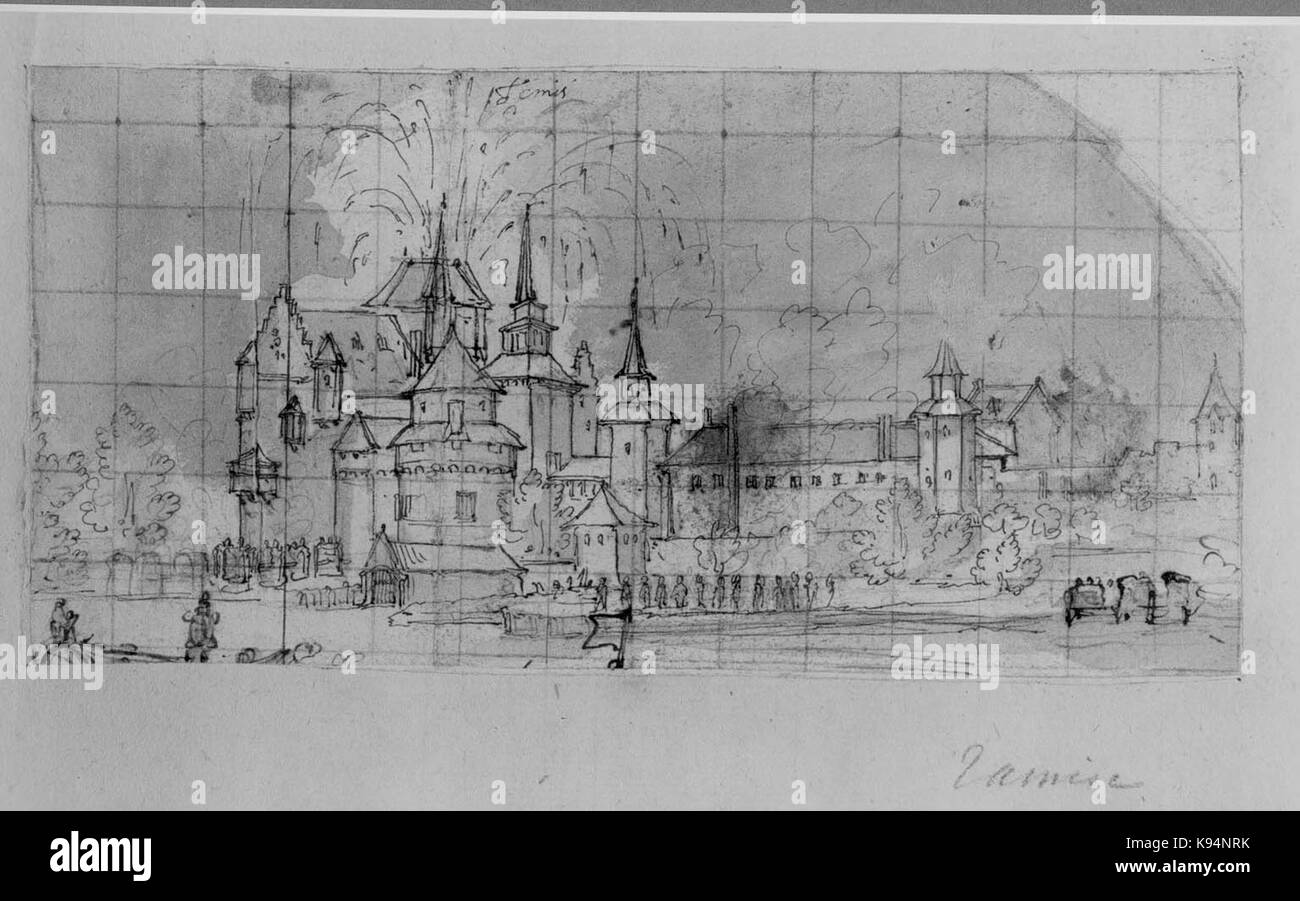 Kasteel Temse vuurwerk 1612 Stock Photo - Alamy