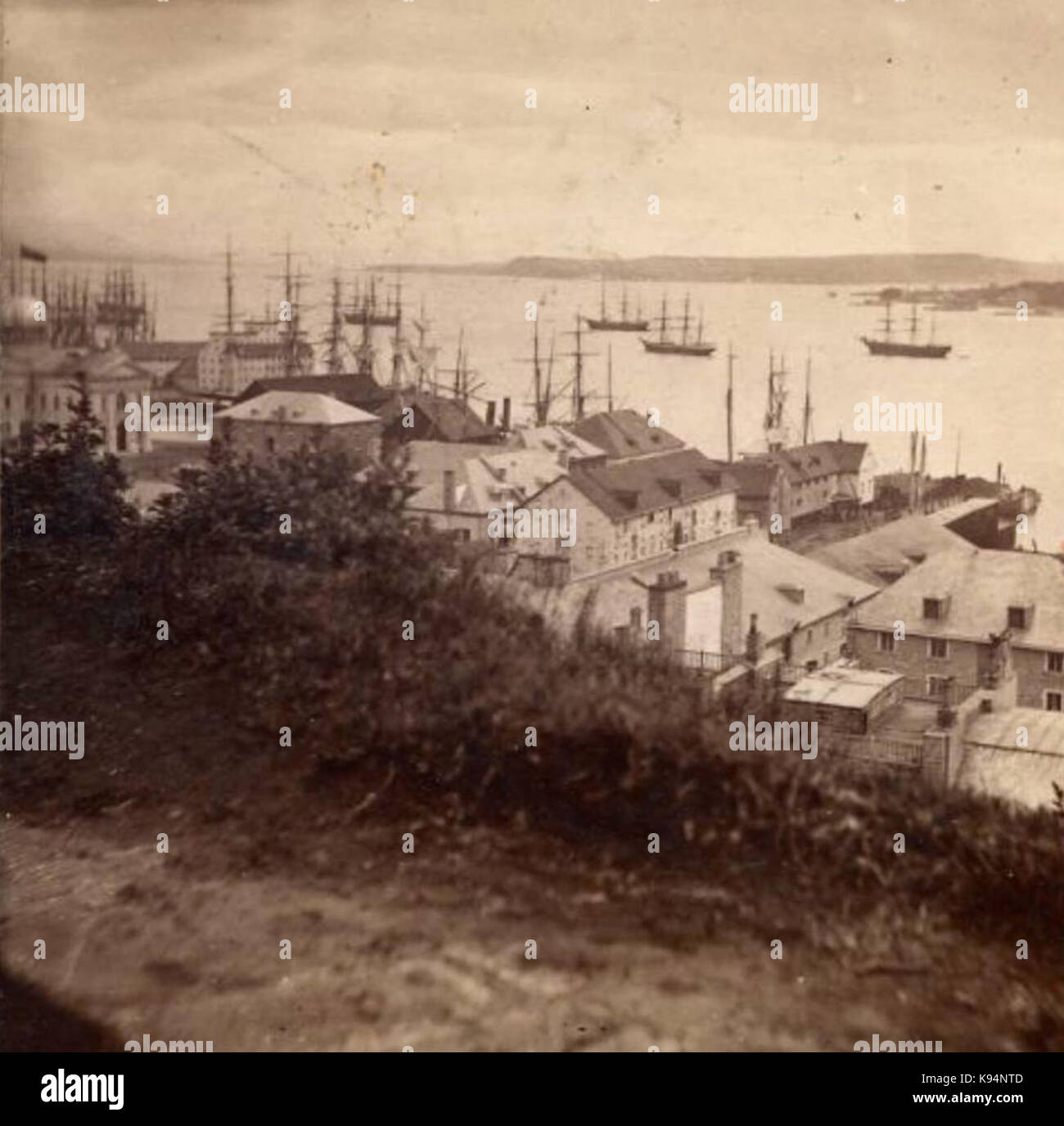 Le port de Quebec vers 1870 Stock Photo - Alamy