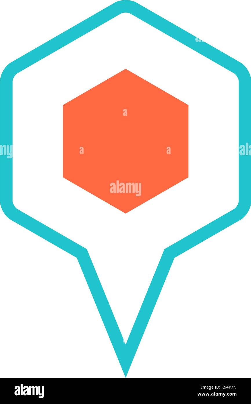 Quick and easy recolorable hexagon shape isolated from background. Flat ...