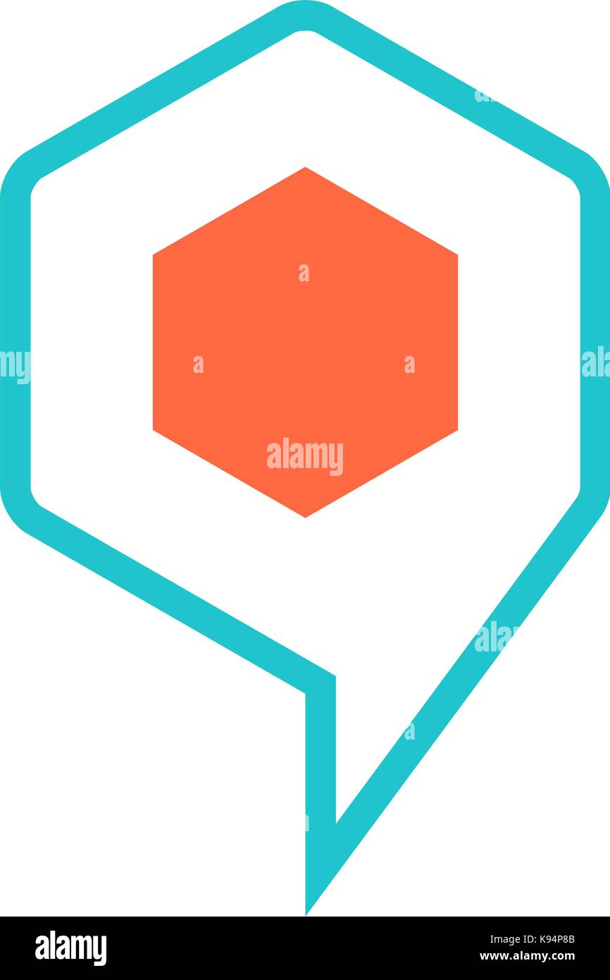 Quick and easy recolorable hexagon shape isolated from background. Flat ...