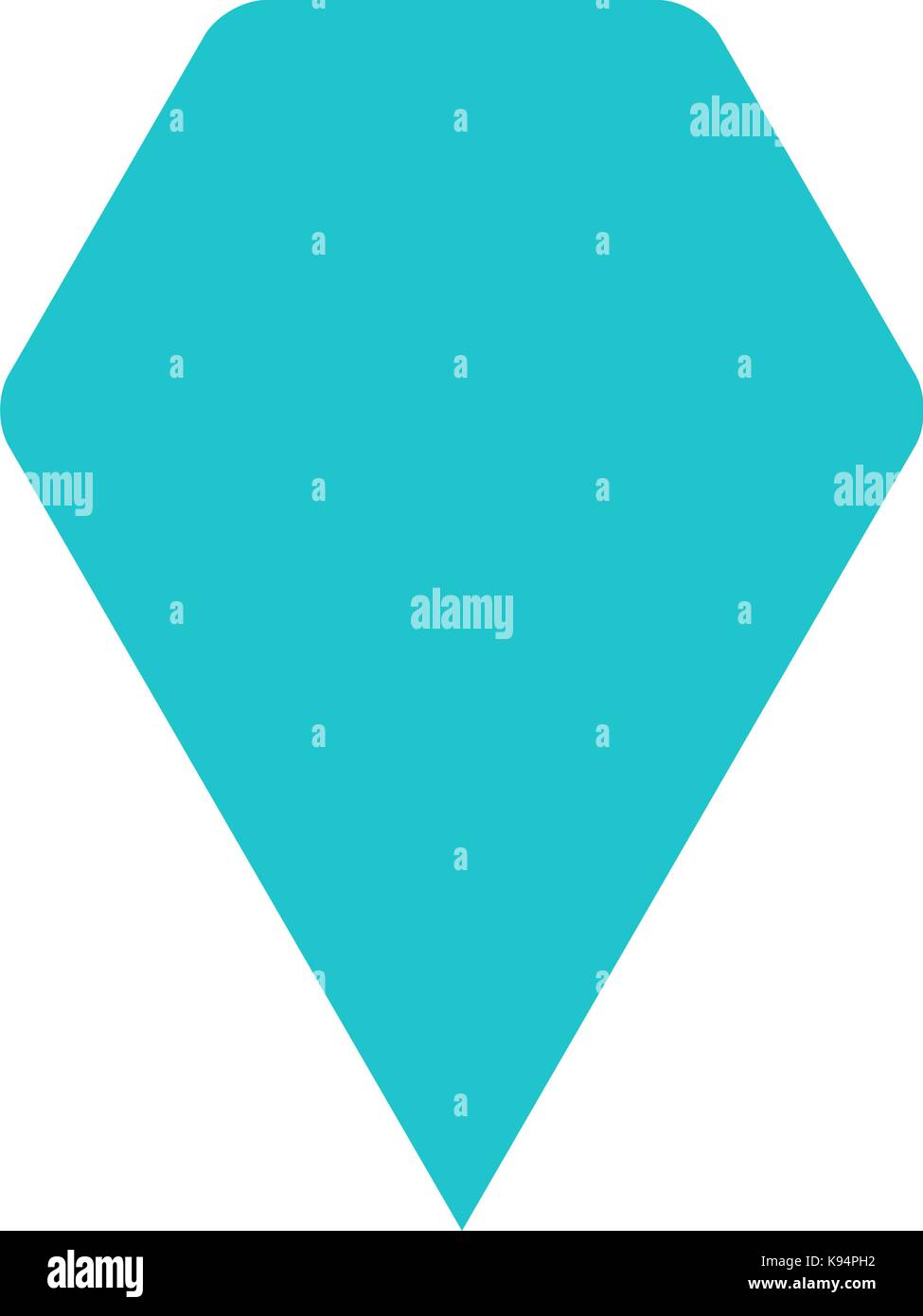 Quick and easy recolorable hexagon shape isolated from background. Flat ...