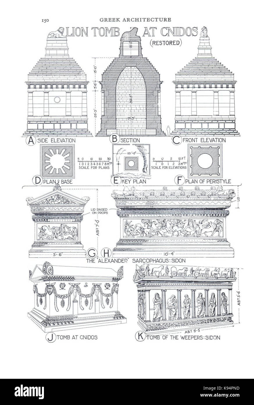 Lion Tomb at Cnidos 150 Stock Photo - Alamy