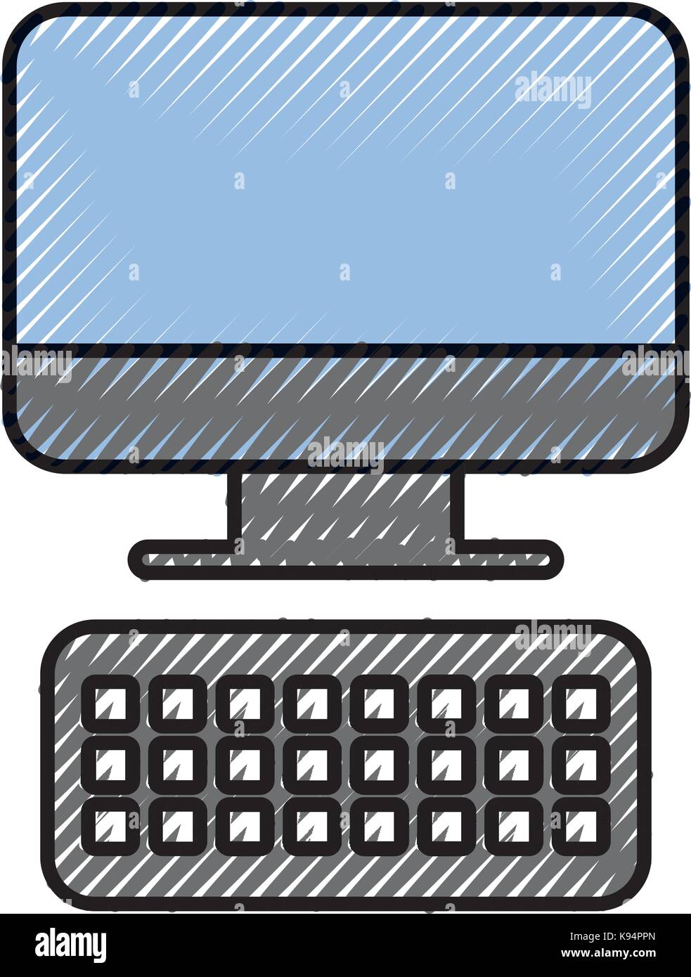 computer keyboard technology device office work Stock Vector Image ...