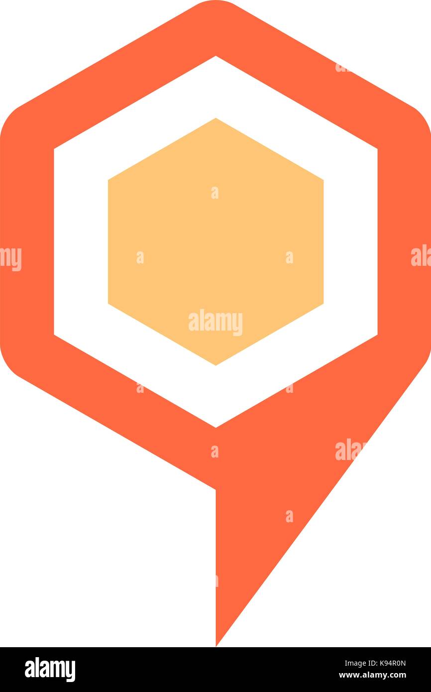 Quick and easy recolorable hexagon shape isolated from background. Flat ...