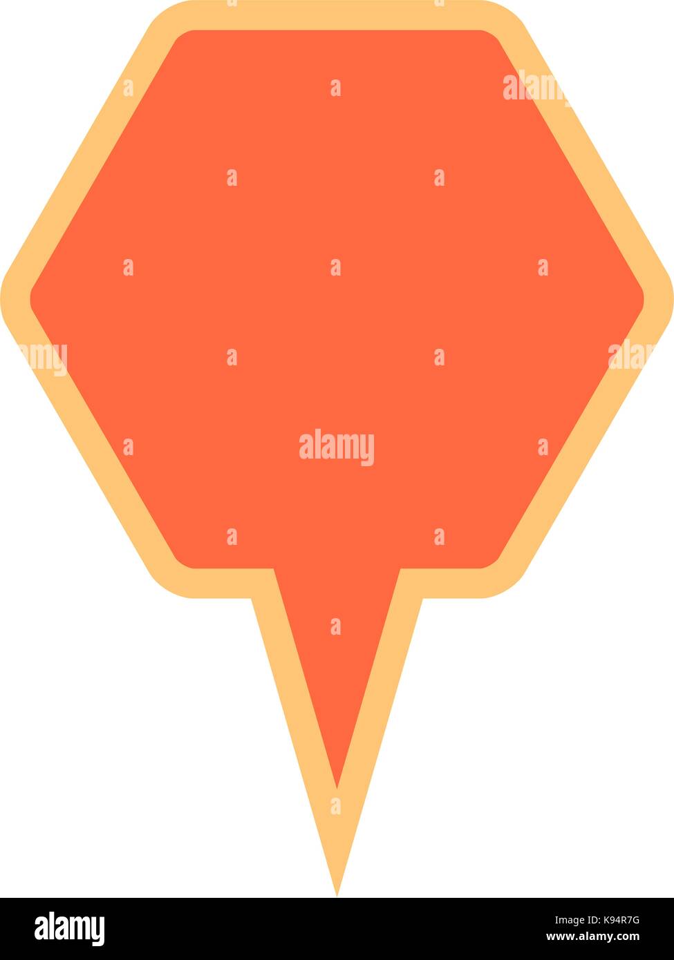 Quick and easy recolorable hexagon shape isolated from background. Flat ...