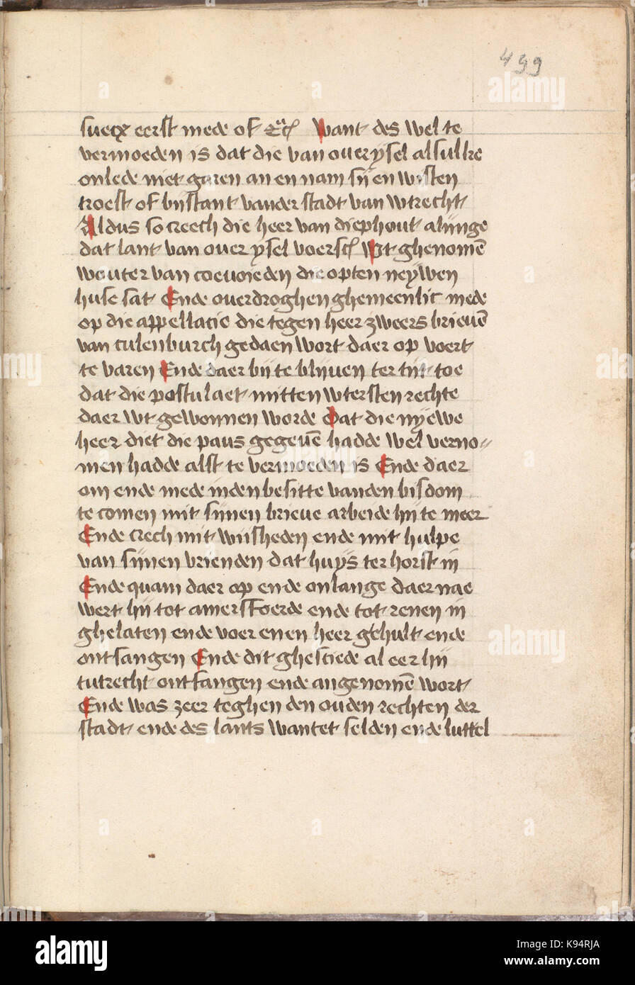Kattendijkekroniek (ca. 1491) KB KW 1900 A 008, folium 499r Stock Photo ...