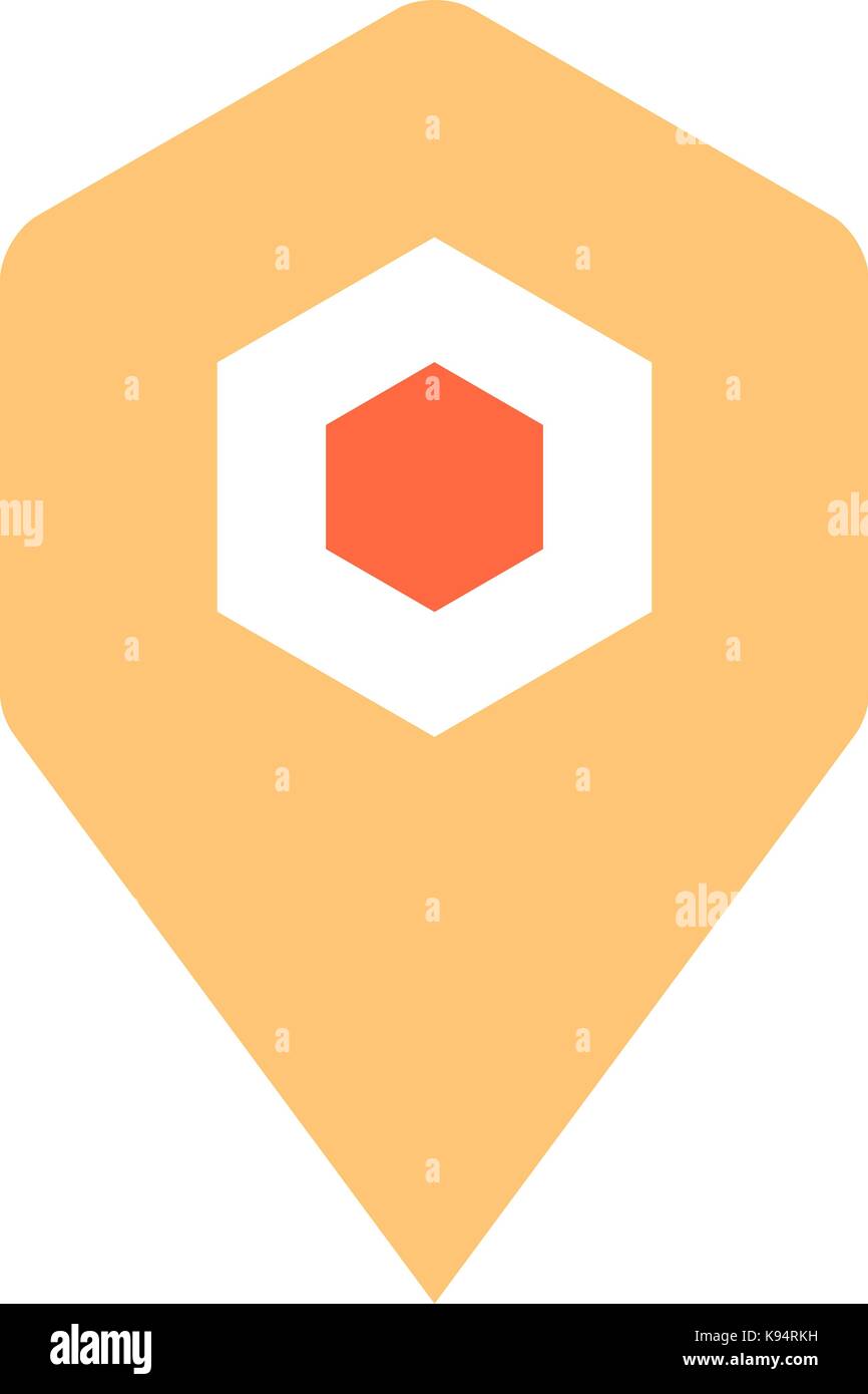 Quick and easy recolorable hexagon shape isolated from background. Flat ...