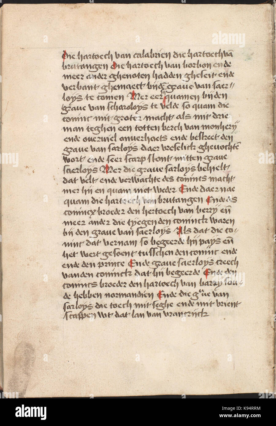 Kattendijkekroniek (ca. 1491) KB KW 1900 A 008, folium 535v Stock Photo ...