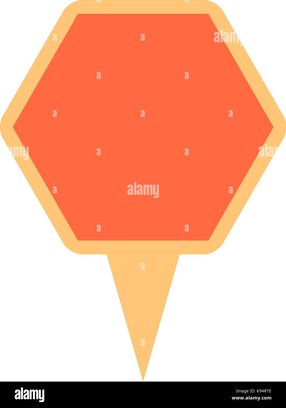Quick and easy recolorable hexagon shape isolated from background. Flat ...