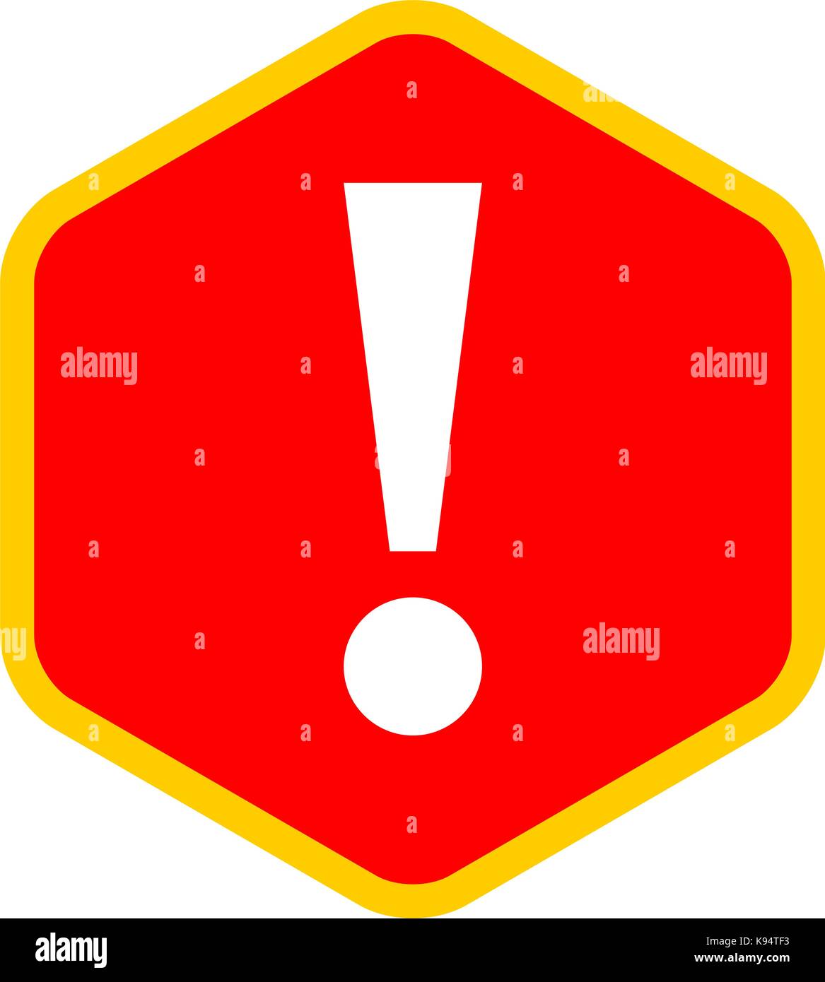 Exclamation mark in hexagon hi-res stock photography and images - Alamy