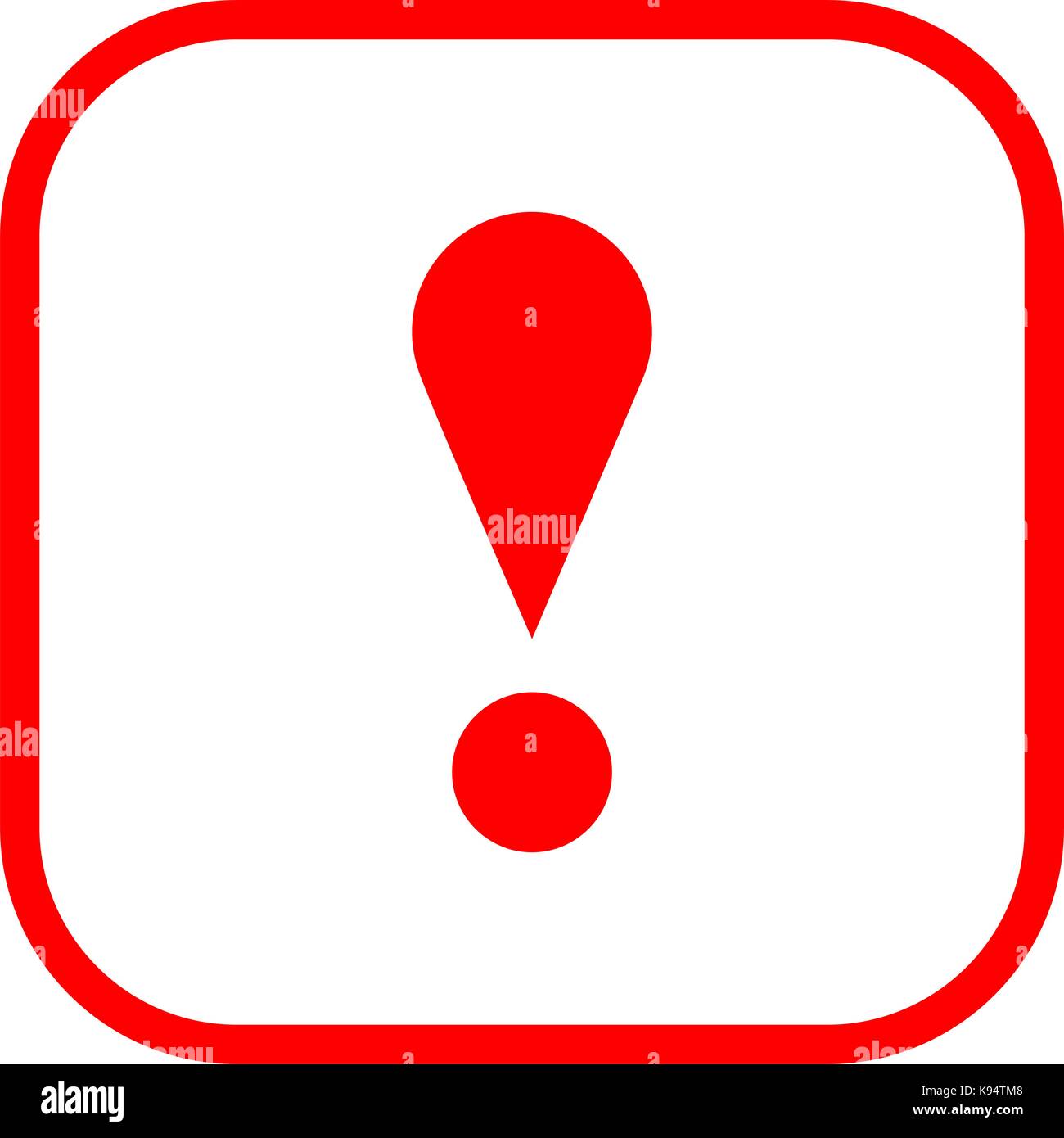 Exclamation point in square sign hi-res stock photography and images ...