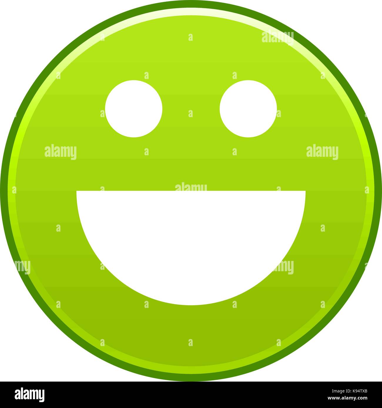 Green smiling face cheerful smiley happy emoticon. Quick and easy ...