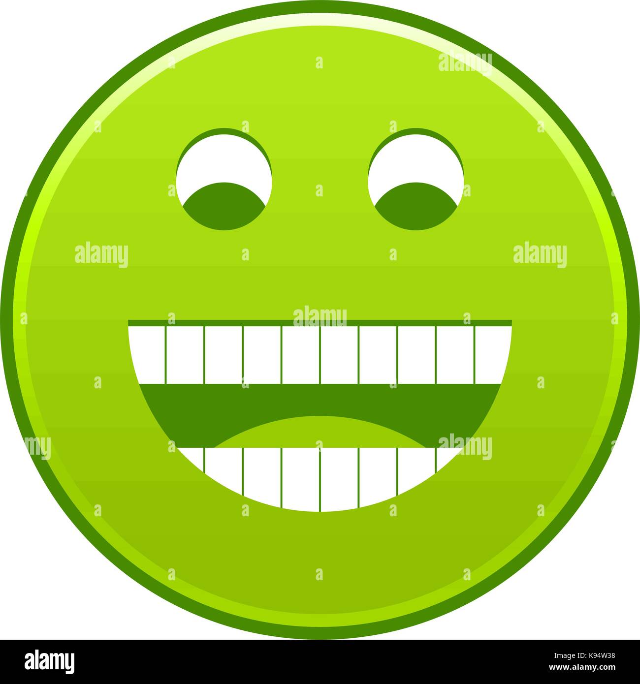 Green smiling face cheerful smiley happy emoticon. Quick and easy ...