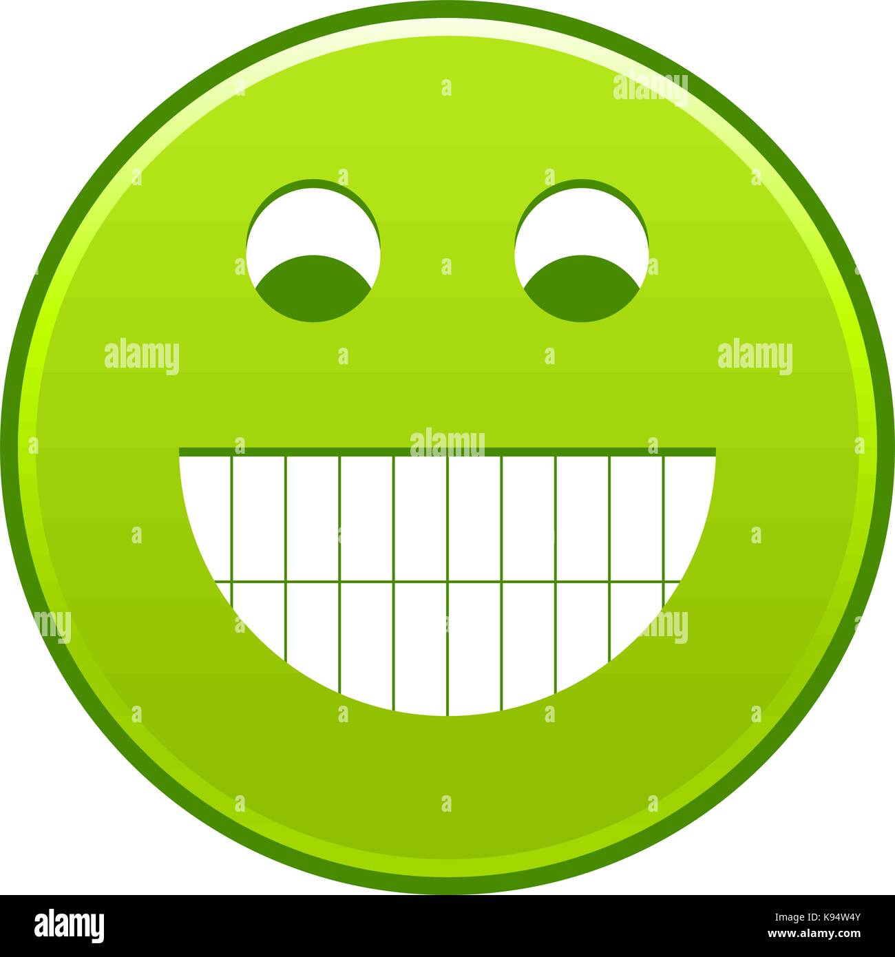 Green smiling face cheerful smiley happy emoticon. Quick and easy ...
