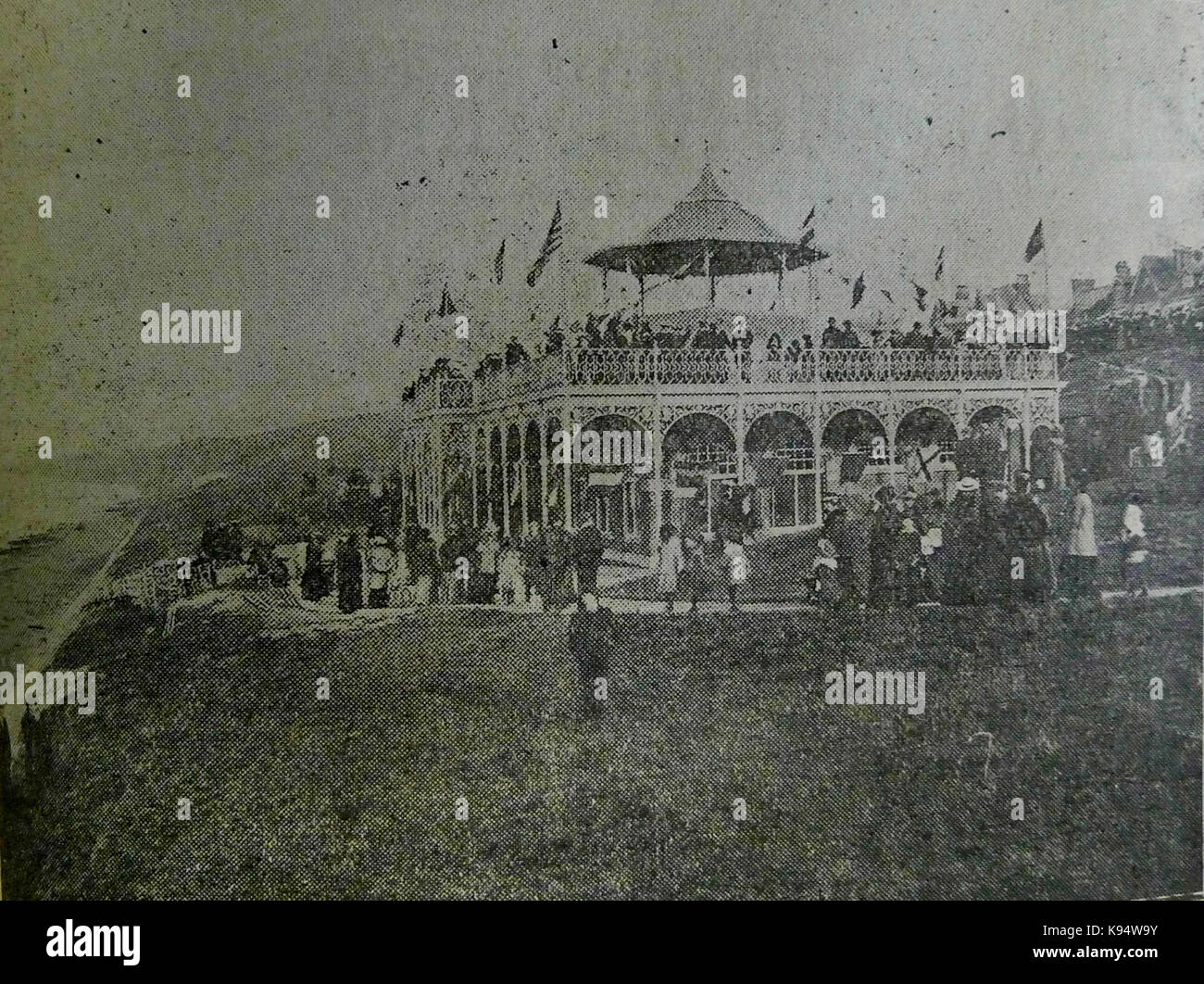 This historical image captures the interior of Kings Hall on April 4 ...