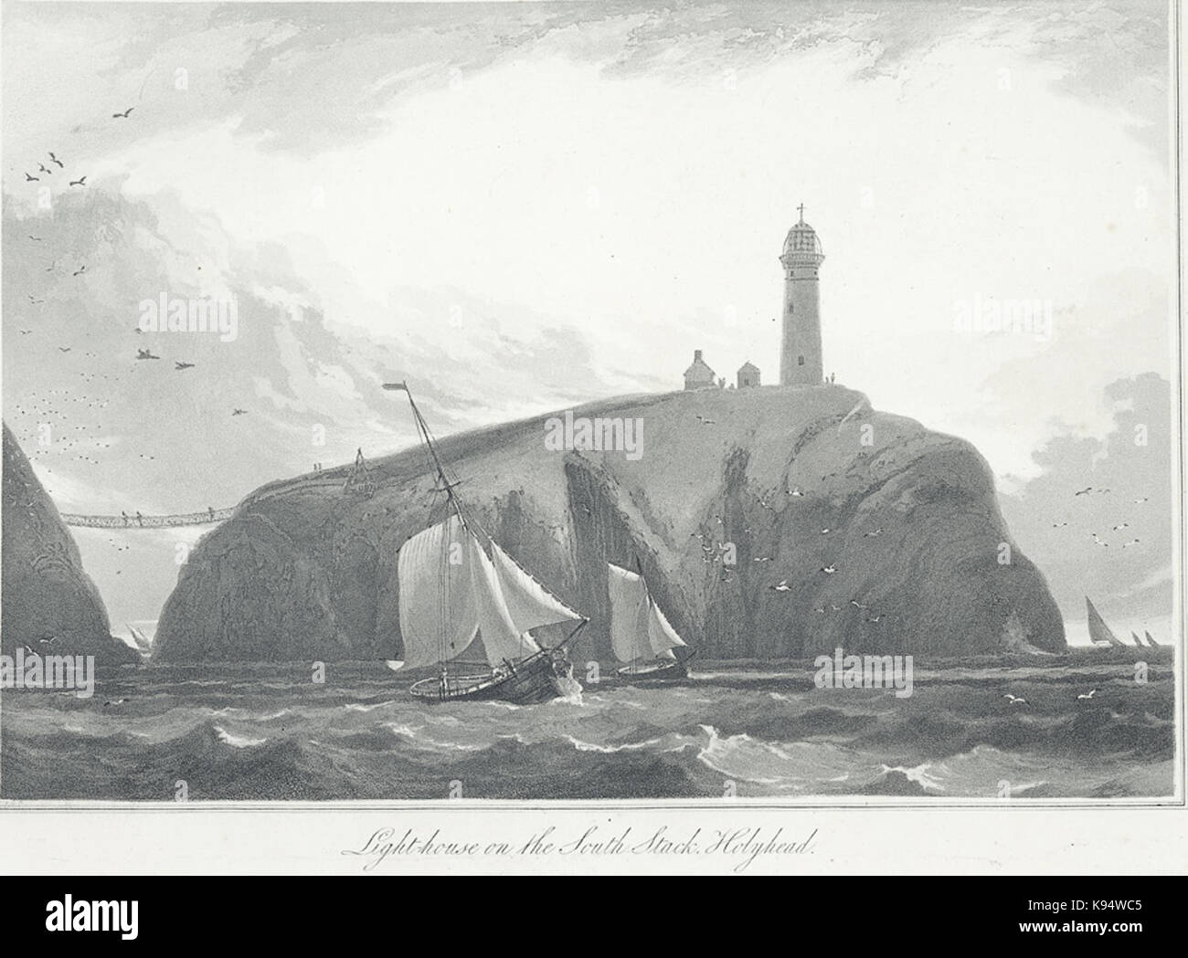 Light house on the South Stack, Holyhead Stock Photo - Alamy