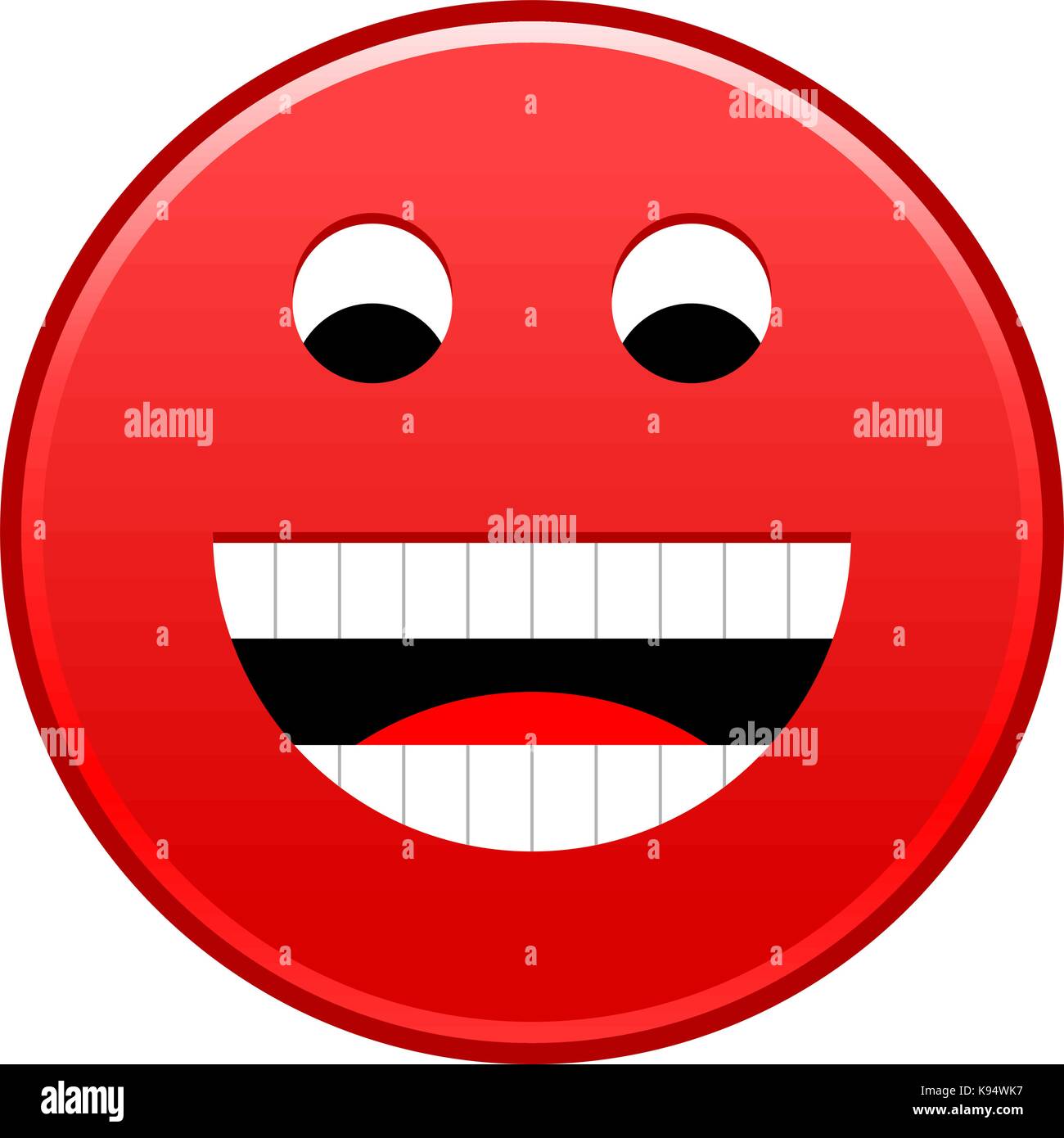 Red smiling face cheerful smiley happy emoticon. Quick and easy ...