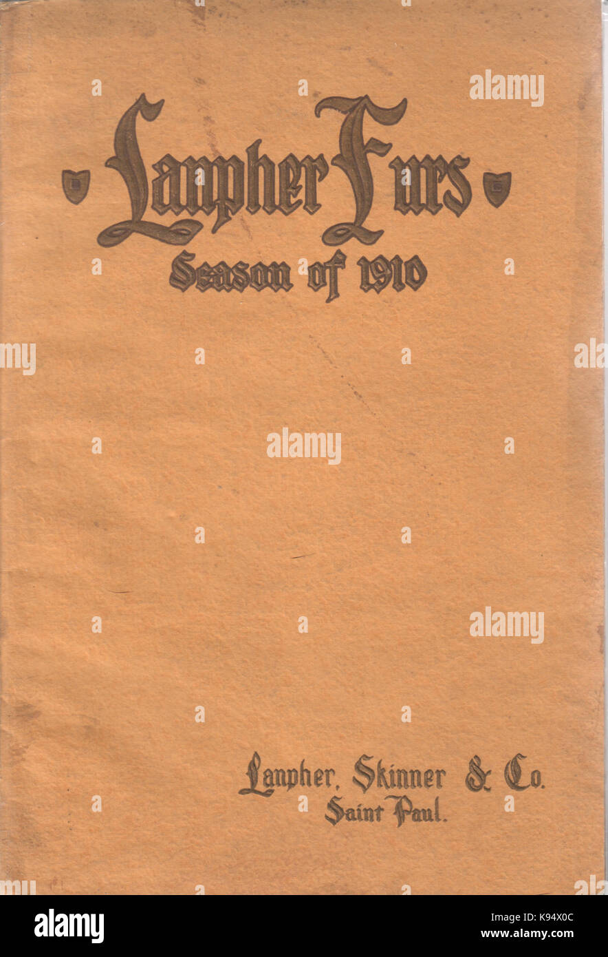 Lanpher Furs Season of 1910 Lanpher, Skinner & Co Saint Paul 00 Stock ...