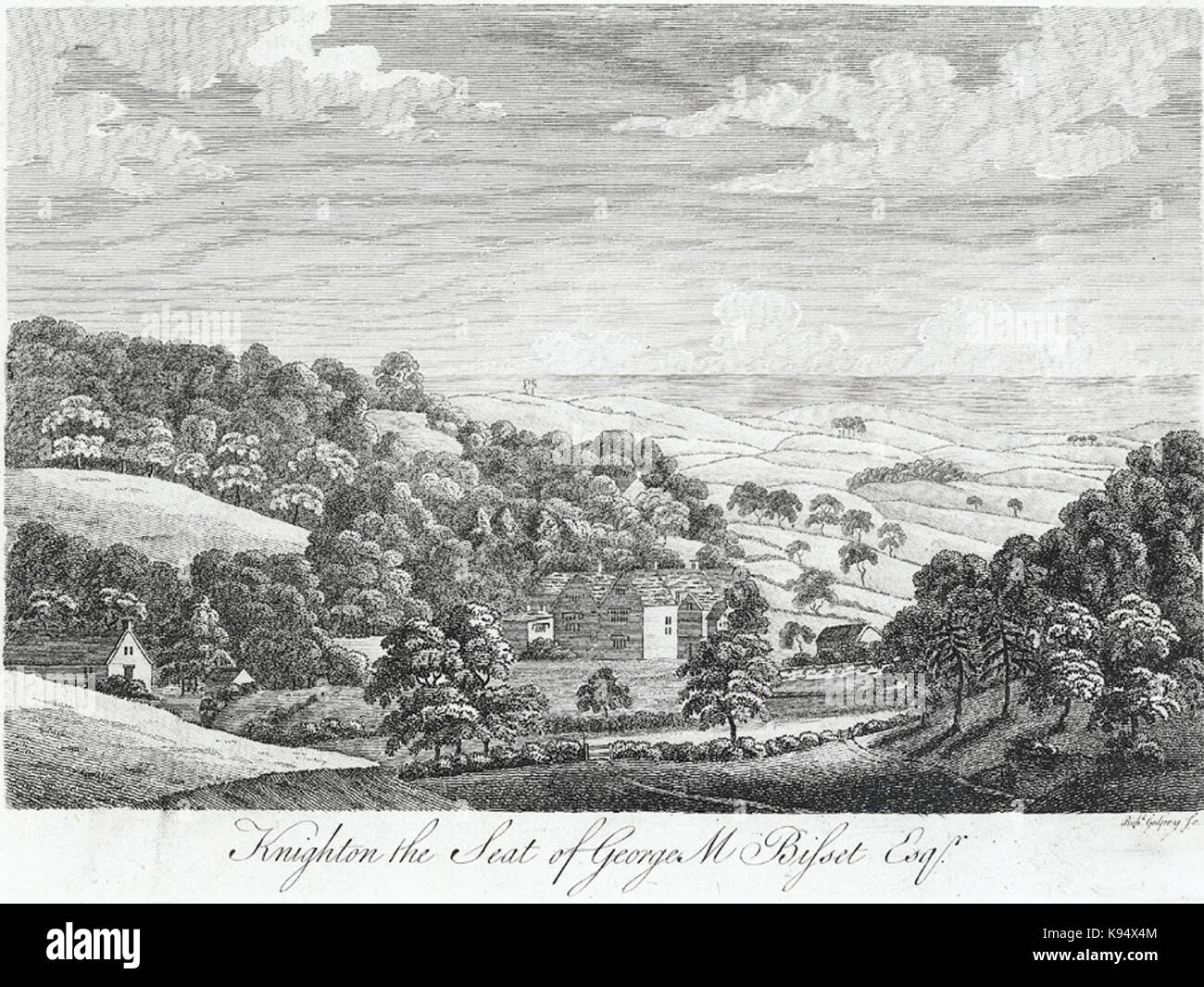 Knighton, the seat of George M. Bisset Esqr Stock Photo - Alamy