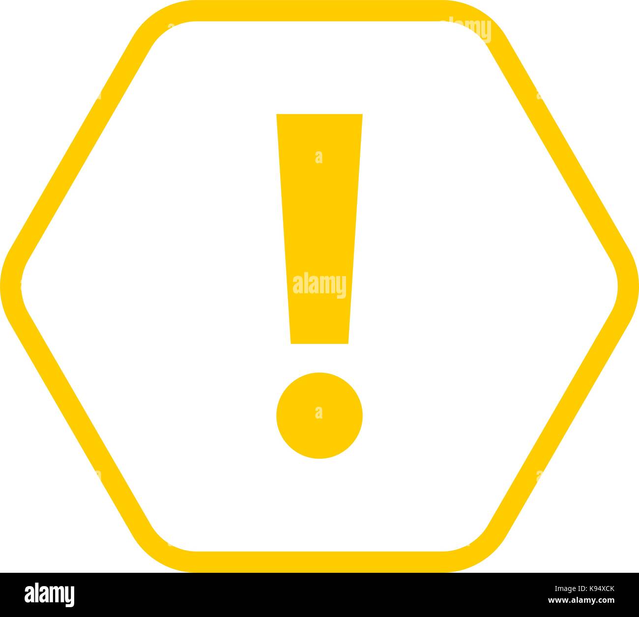 Gold exclamation mark symbol Stock Vector Images - Alamy