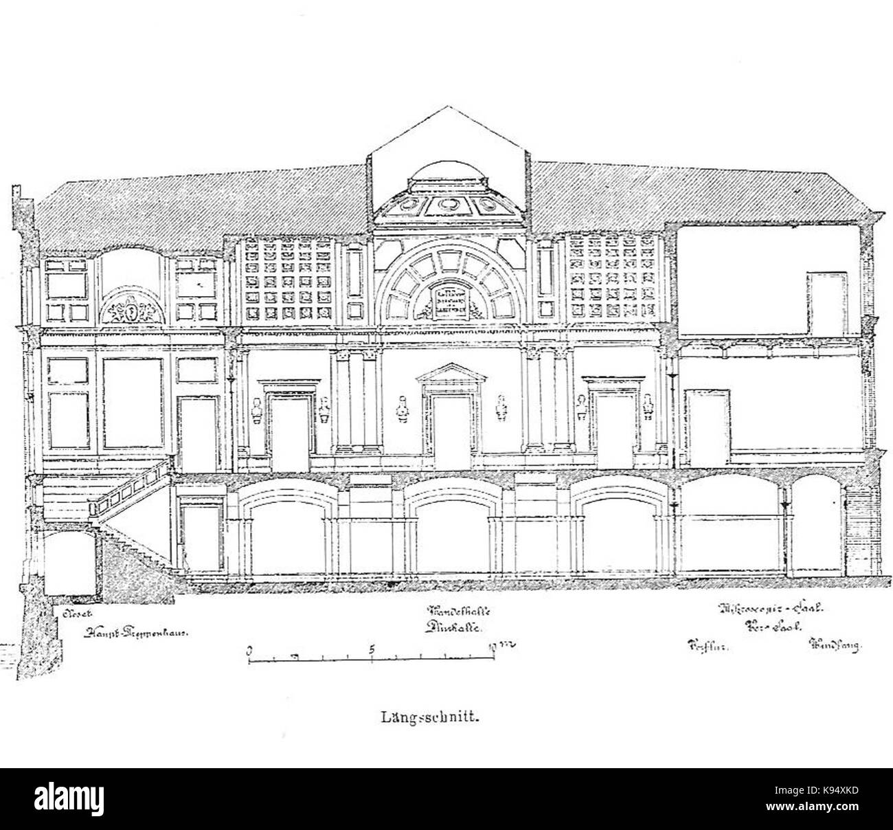 Langenbeck Haus Berlin Laengsschnitt Stock Photo - Alamy