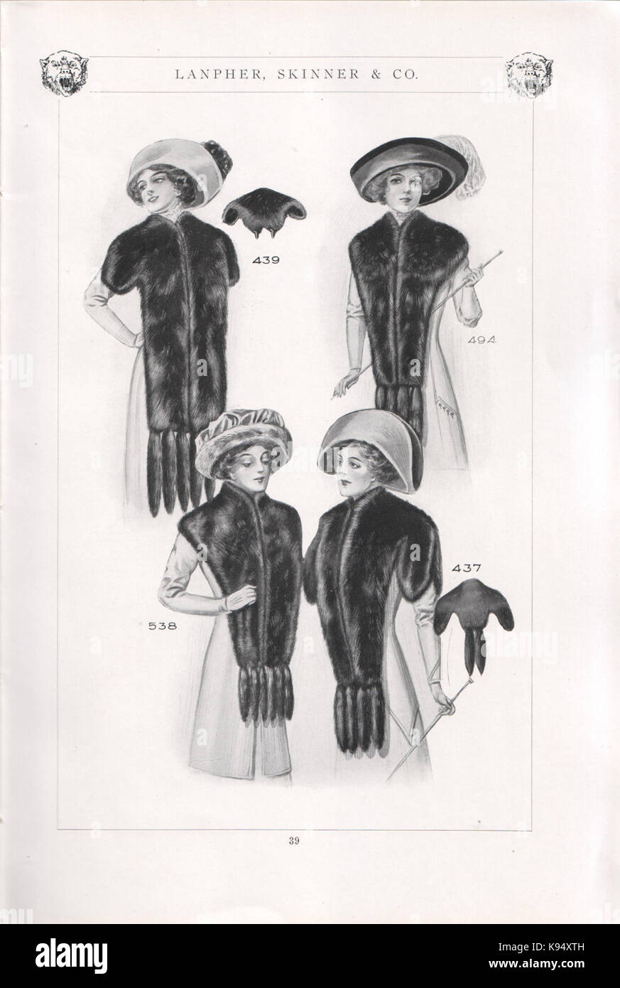 Lanpher Furs Season of 1910 Lanpher, Skinner & Co Saint Paul 39 Stock ...