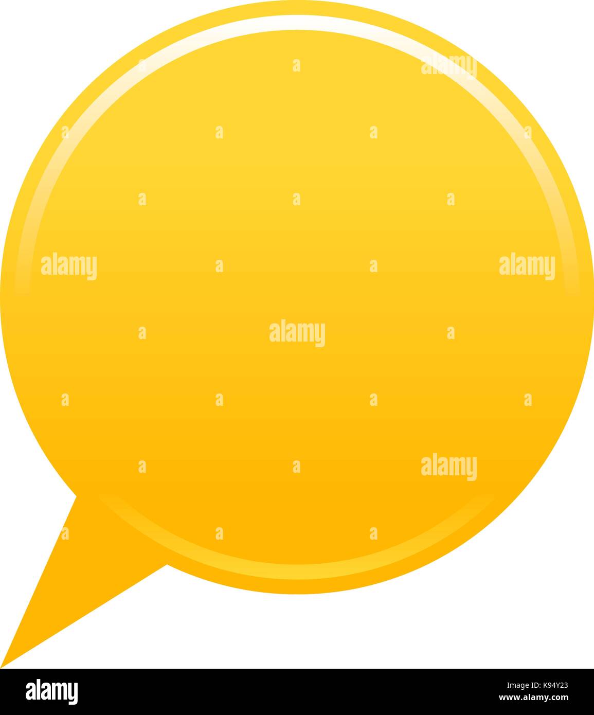 Yellow flat map pin empty location icon circle blank shape isolated ...