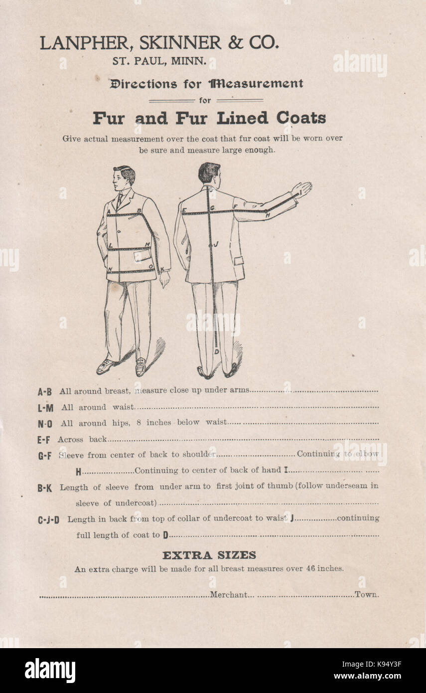 Lanpher Furs Season of 1910 Lanpher, Skinner & Co Saint Paul 95 Stock ...