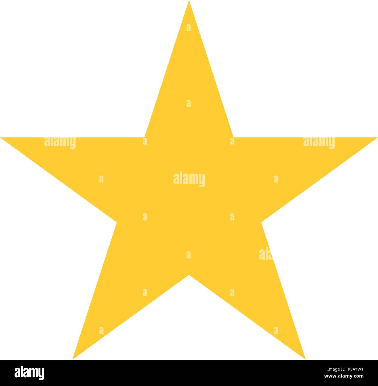 Flat star icon favorite sign bookmark yellow gold button. Quick and ...