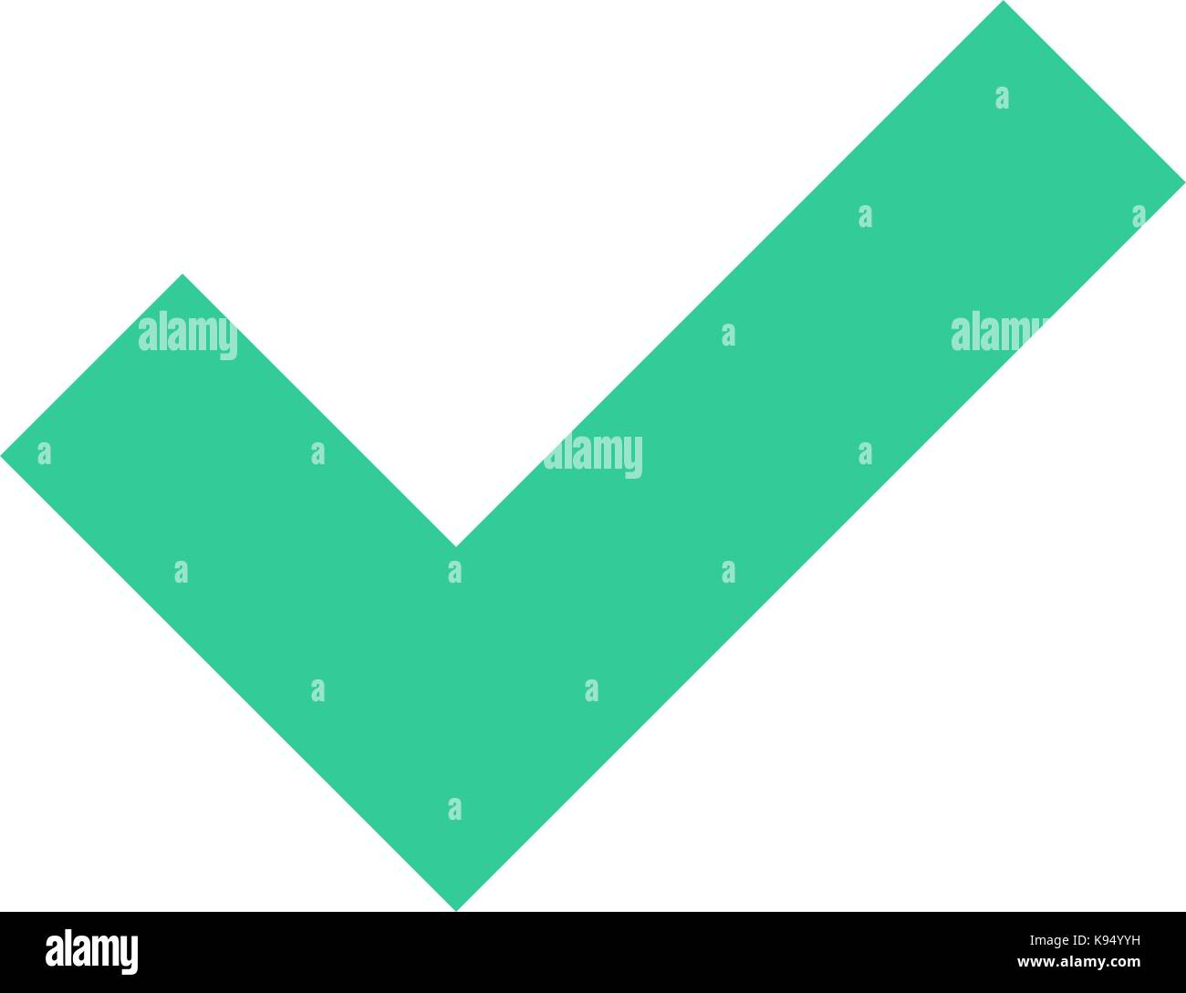 Flat check mark icon tick sign approved button. Quick and easy ...