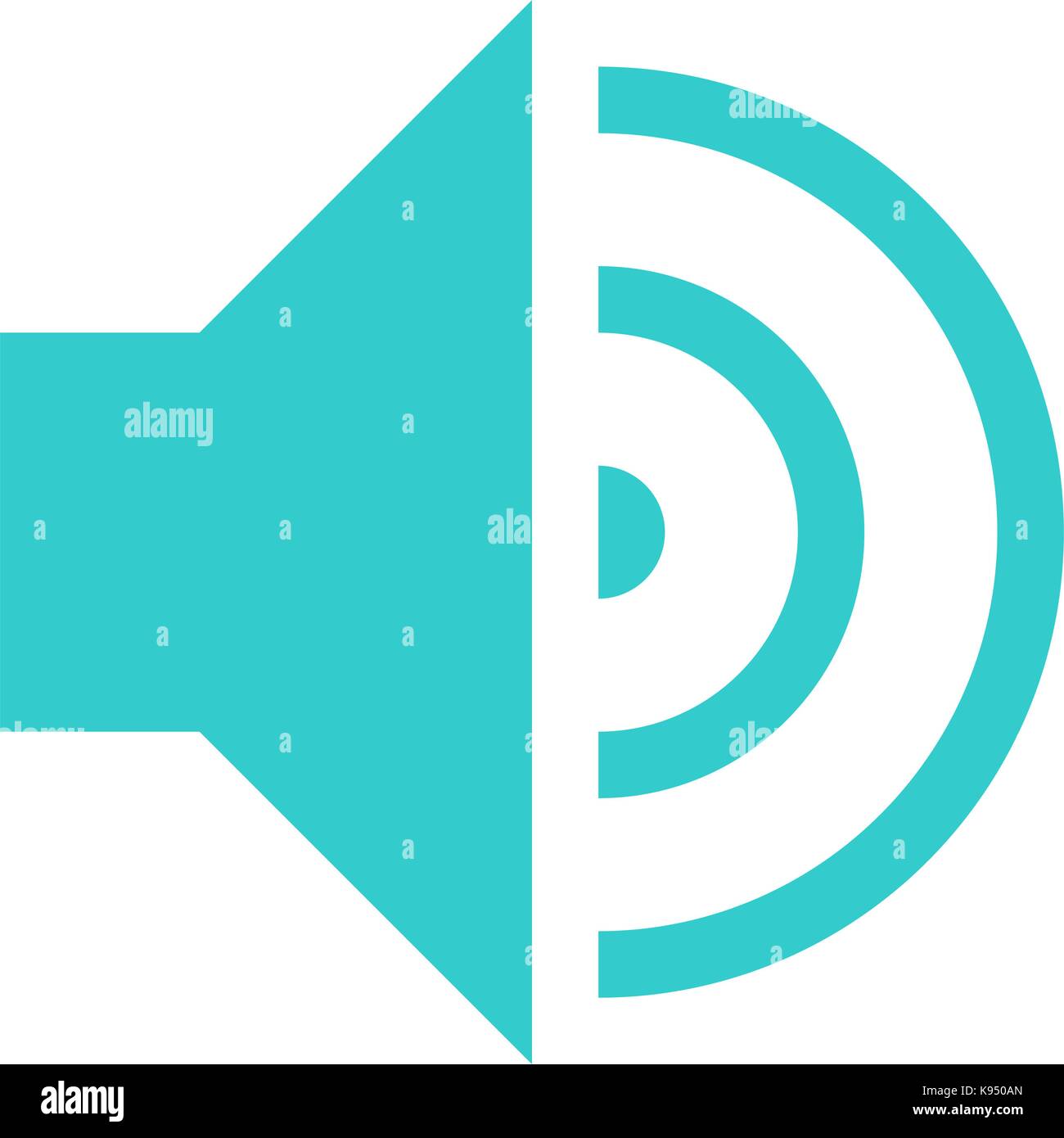 Flat volume-high icon loudspeaker sign speaker interface button ...