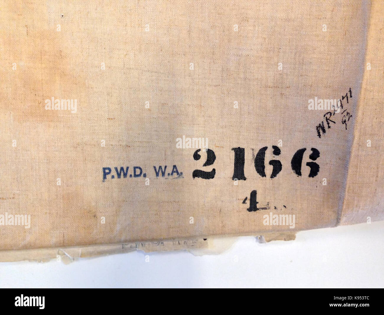 Lower right hand corner of PWD plan 2166 Stock Photo - Alamy