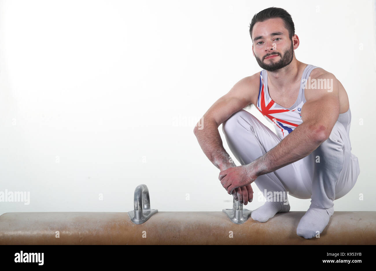 Great Britain gymnast James Hall during the media day at Lilleshall ...