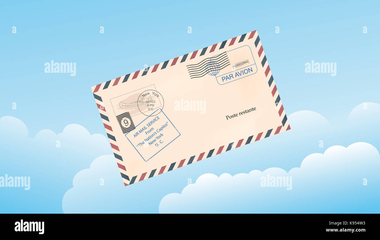 Sky clouds mail envelope hi-res stock photography and images - Alamy