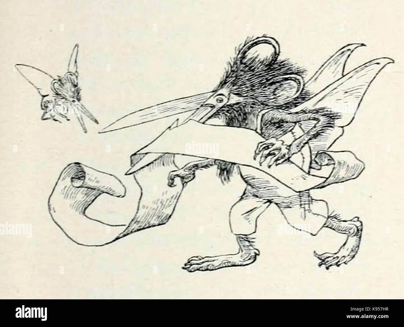 Louis Moe konvoluttenengra00gjel 0073 A hairy creature stylized ...