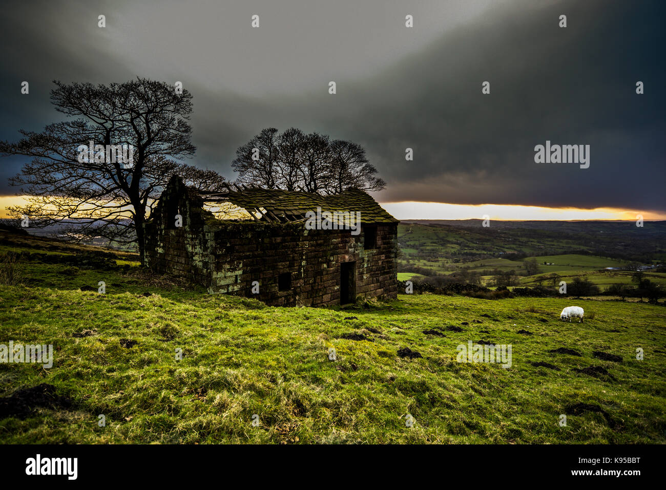 Peak District at sunset Stock Photo - Alamy