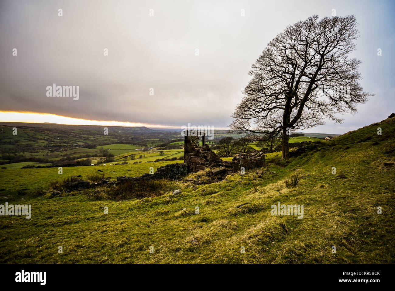 Peak District at sunset Stock Photo - Alamy