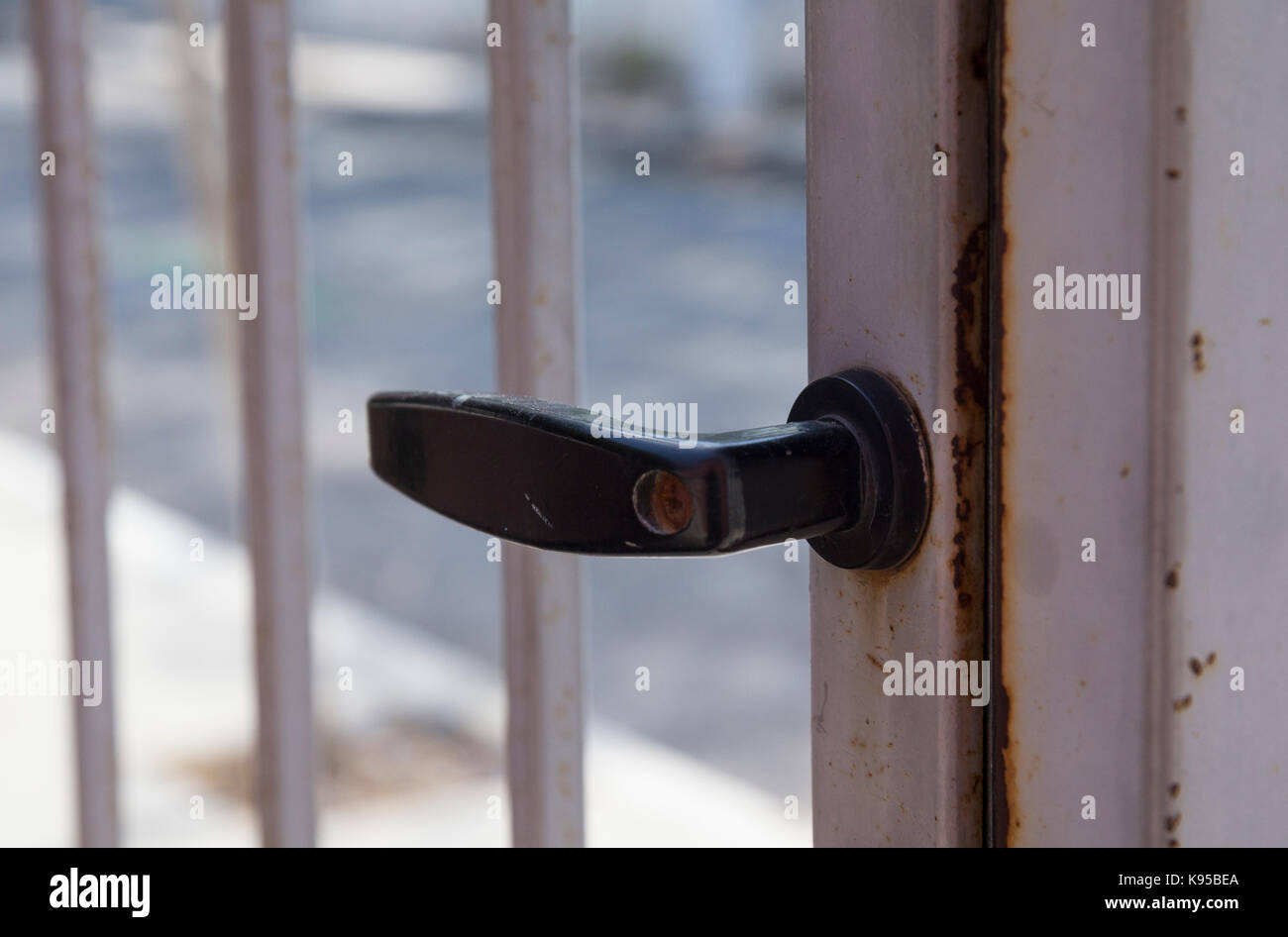 A rusty exterior door handle Stock Photo - Alamy