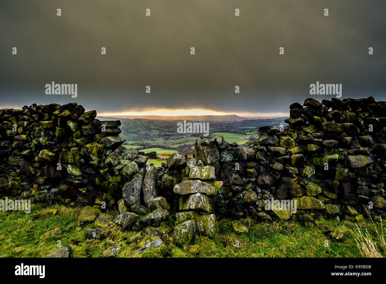 Peak District at sunset Stock Photo - Alamy