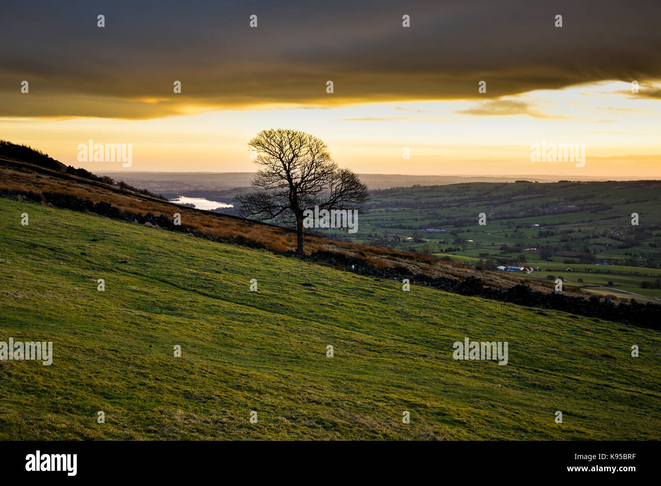 Peak District at sunset Stock Photo - Alamy