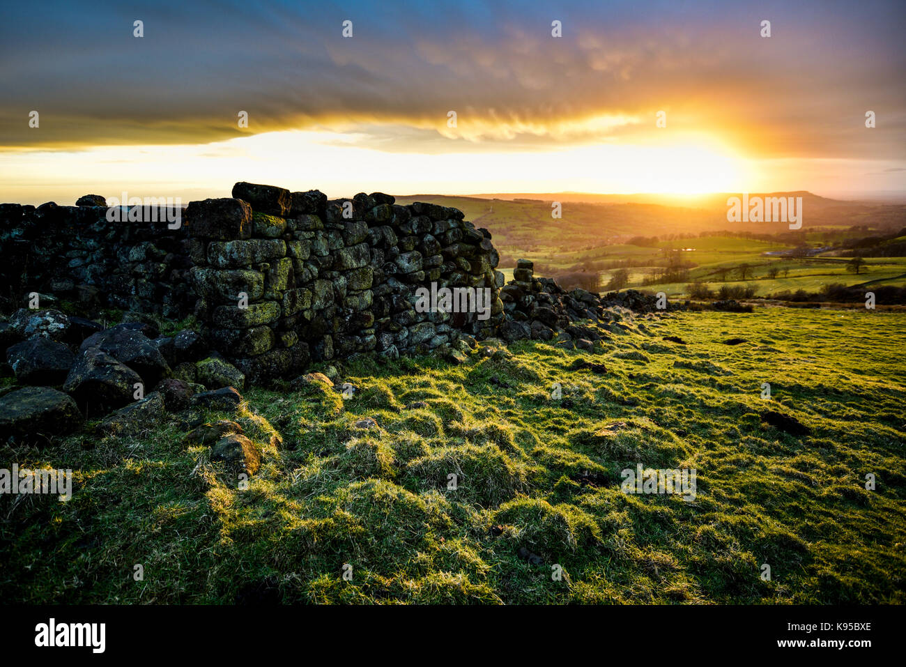 Peak District at sunset Stock Photo - Alamy